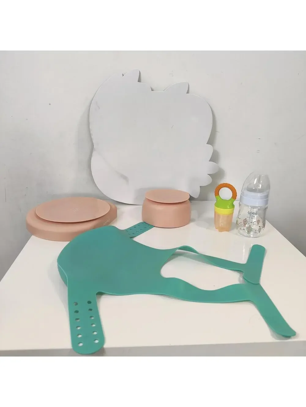 Other | Baby Feeding Lot Silicone Plate Bowl Bib Pacifier Feeder Bottle ...